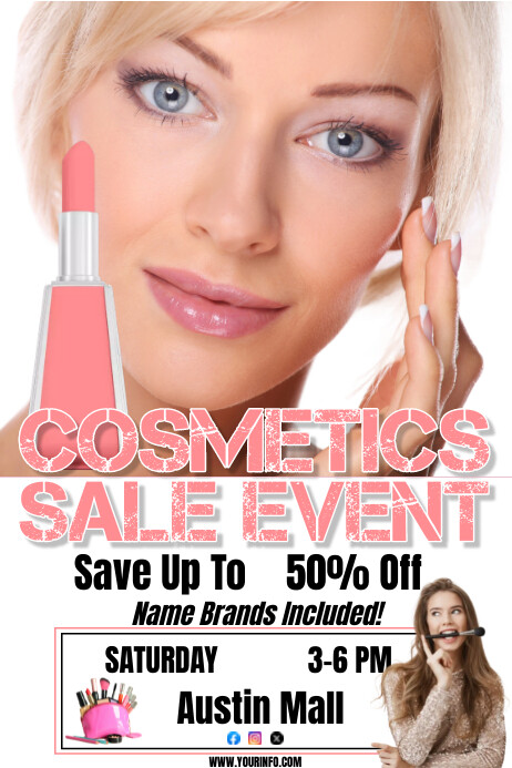 Modèle Cosmetics Sales Event Poster | PosterMyWall