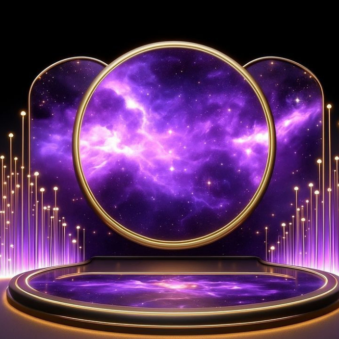Cosmic Neon Galaxy Stage Template | PosterMyWall
