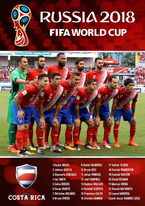 Costa Rica Squad Template | PosterMyWall