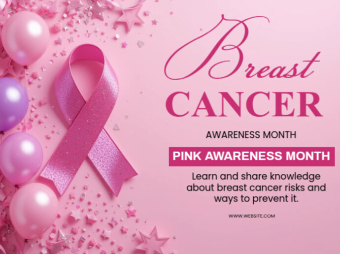 Costum Beast Cancer Presentation Template | PosterMyWall