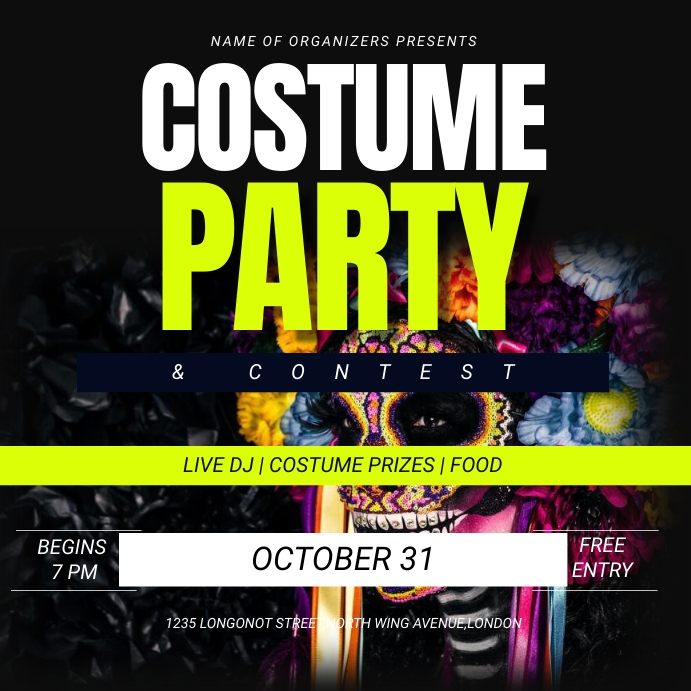 Copy of COSTUME CONTEST PARTY FLYER | PosterMyWall