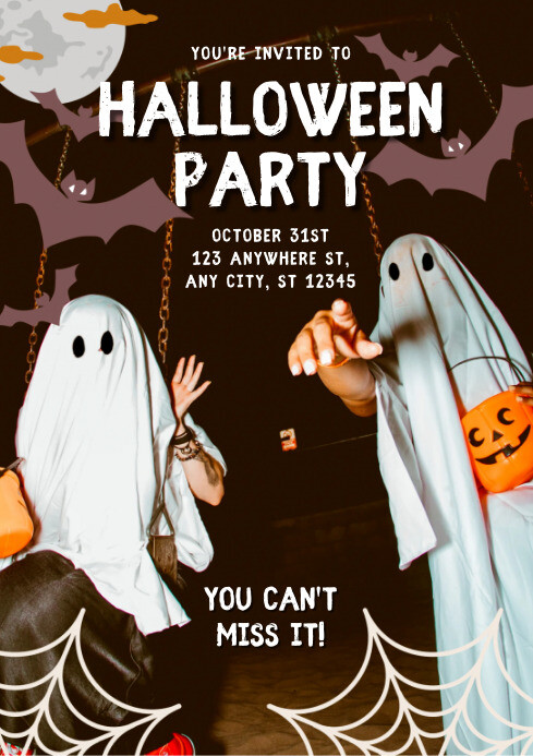 Costumes Halloween Party Invitation Templat | PosterMyWall