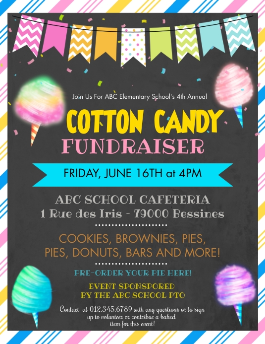 Cotton Candy Fundraiser Flyer Template | PosterMyWall