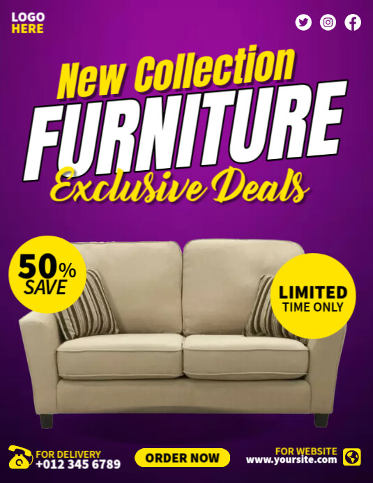 Couch Sofa Ads Template | PosterMyWall