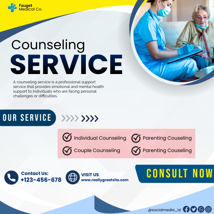 COUNSELING SUPPORT SERVICES Template | PosterMyWall