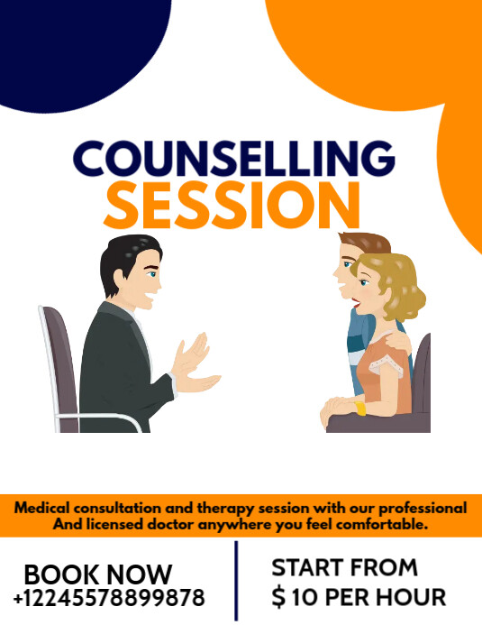 counselling sessions flyer (1) Template | PosterMyWall