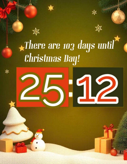 Copy of Countdown days for Christmas | PosterMyWall