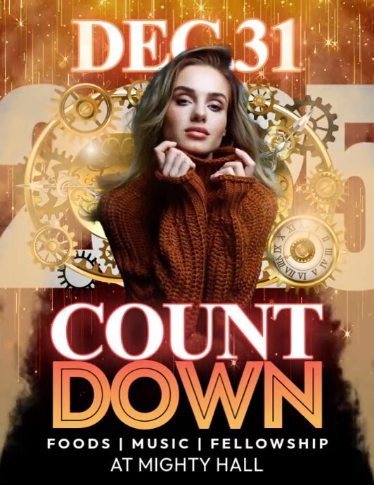 Countdown New Year 2025 Template | PosterMyWall