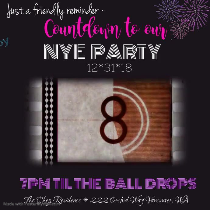 Copy of Countdown to NYE Party Video | PosterMyWall
