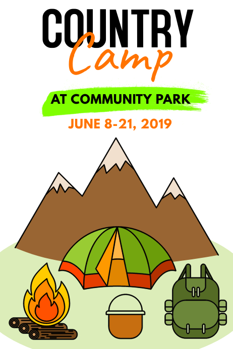Country Camp Poster Template | PosterMyWall