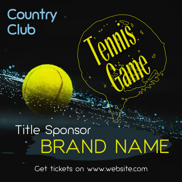 Country Club, Tennis IG Post Template | PosterMyWall