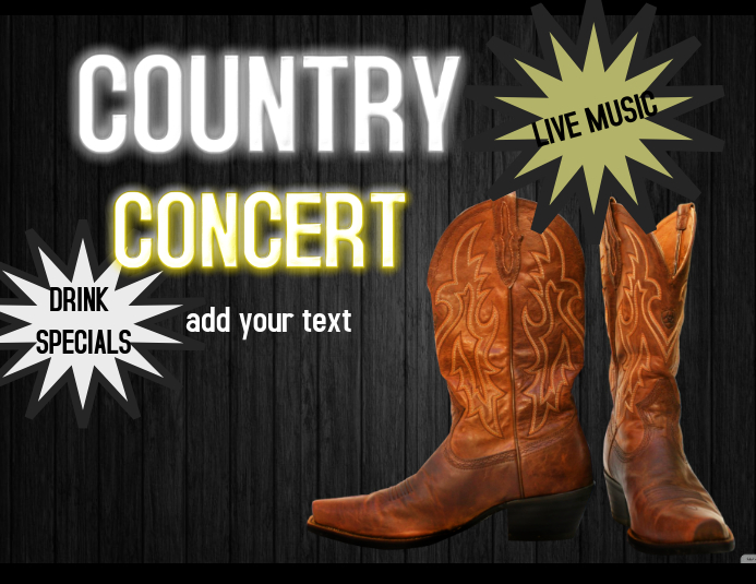 COUNTRY CONCERT Template | PosterMyWall