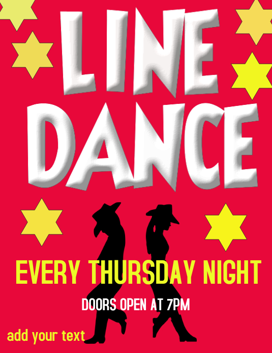 COUNTRY LINE DANCING COUNTRY MUSIC BAR Template | PosterMyWall