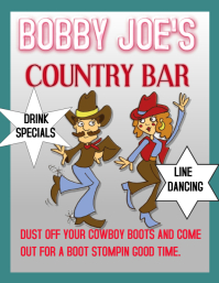 COUNTRY LINE DANCING COUNTRY MUSIC BAR Template | PosterMyWall