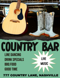 COUNTRY LINE DANCING COUNTRY MUSIC BAR Template | PosterMyWall