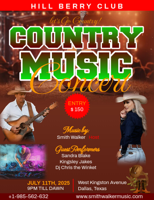 Country Music Ad Template | PosterMyWall