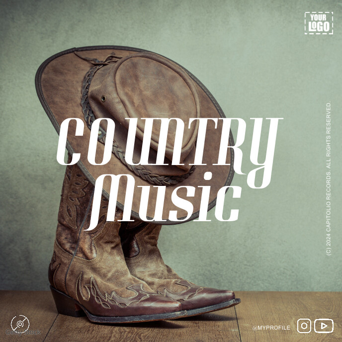 Plantilla de Country Music album cover template design | PosterMyWall