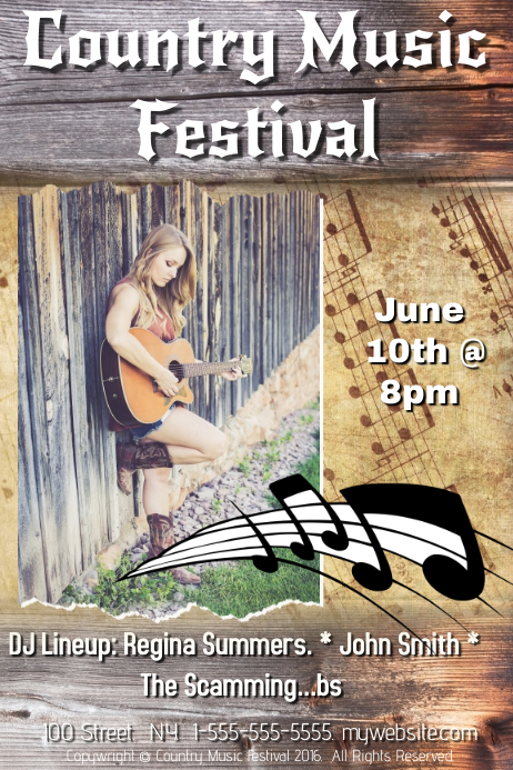 Country Concert Poster Template