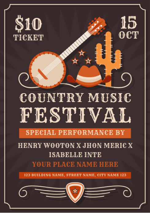 Country Music Flyer Template | PosterMyWall