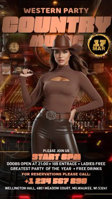 Country Night Ads Digital Display (9:16) Template | PosterMyWall