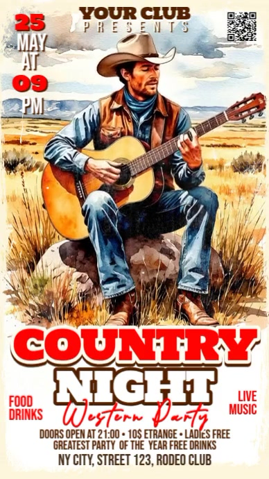 Country Night Template | PosterMyWall