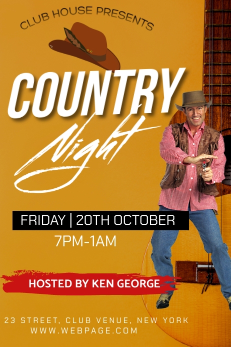 Plantilla de Country night | PosterMyWall