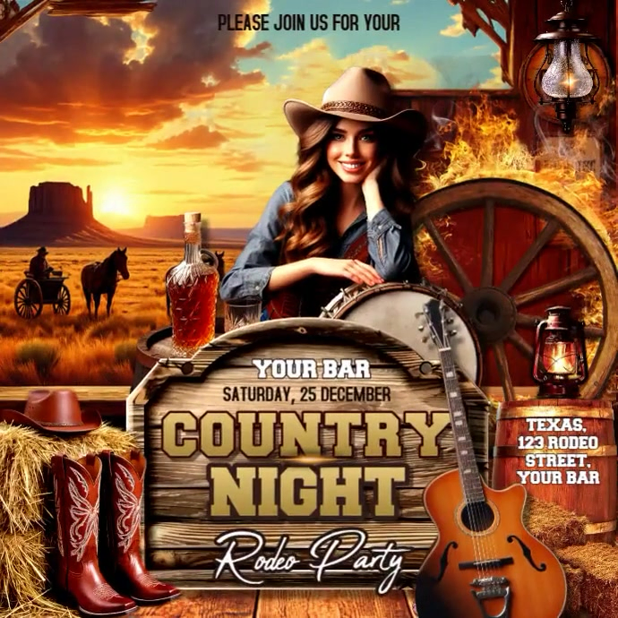 Country Night Template | PosterMyWall