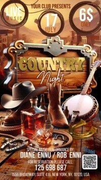 Country Night Display Template | PosterMyWall