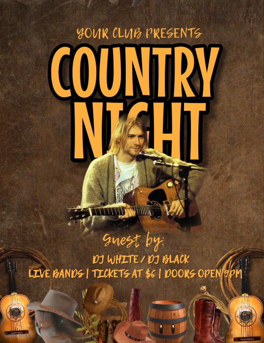 Plantilla de COUNTRY NIGHT FLYER | PosterMyWall