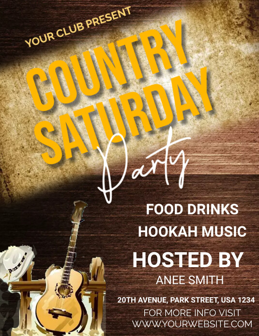 Country Night Party flyers Template | PosterMyWall