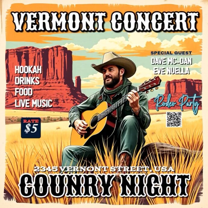 Country Night Template Design Instagram Post | PosterMyWall