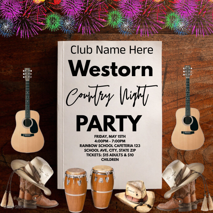 Copy of Country Western Night Party flyers | PosterMyWall