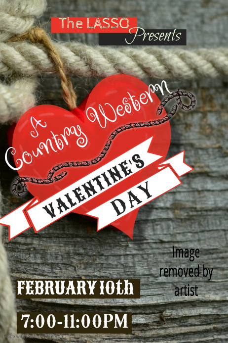 Country Western Valentines Poster Template | PosterMyWall