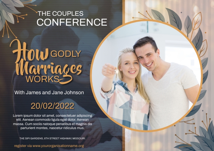 couple's conference flyer Template | PosterMyWall