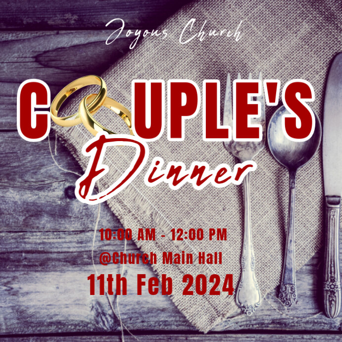 Copy of couple's dinner | PosterMyWall