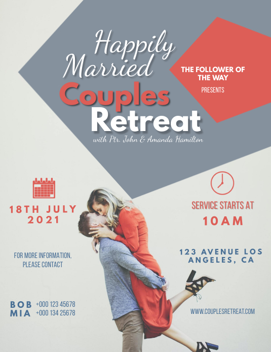 Couple's Retreat Flyer Template | PosterMyWall