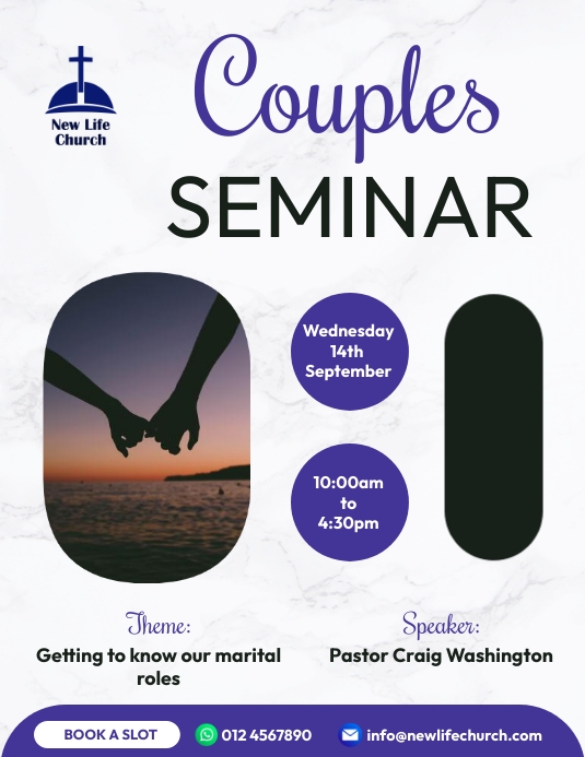 Copy of couple's seminar poster | PosterMyWall