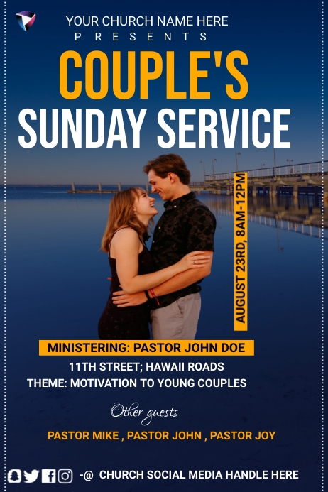 Couple'ssunday service (2) Template | PosterMyWall