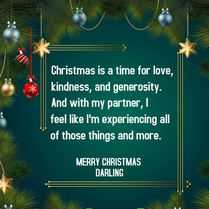 Couple Christmas Message Template | PosterMyWall