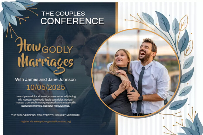 Couple Conference Banner Template | PosterMyWall