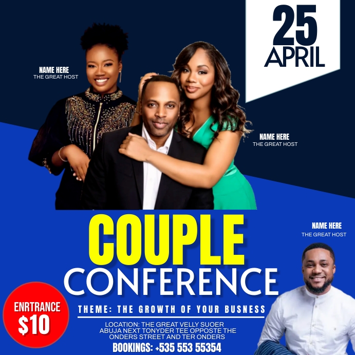 Plantilla de couple conference | PosterMyWall