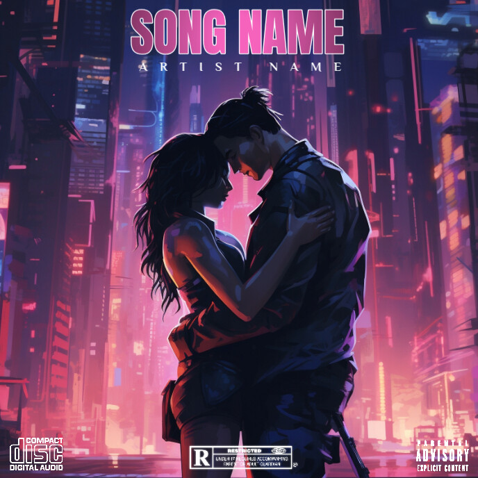 Modèle couple love album cover | PosterMyWall