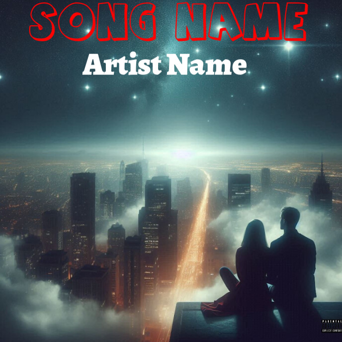 Modèle Couple love in building album cover | PosterMyWall