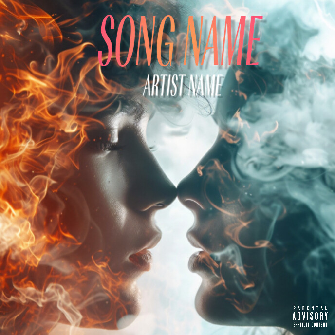 Couple Love Smoke Song Mixtape Artwork Templa Template | PosterMyWall