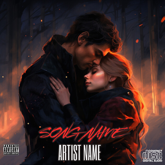 Plantilla de Couple Love Song Album Cover Album Cover | PosterMyWall