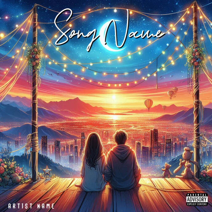 Couple Love Song Mixtape Album Cover Art Album Cover Template ...