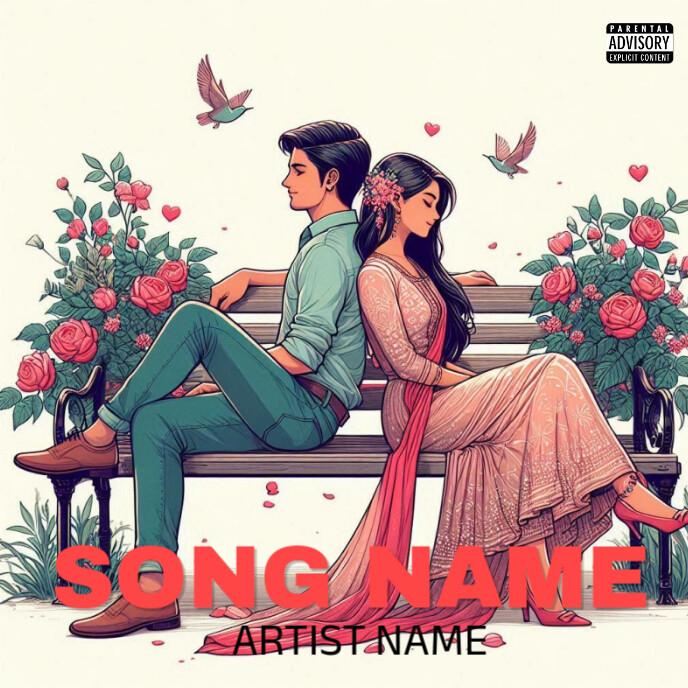 Couple Love Song Mixtape Album Cover Art Album Cover Template ...