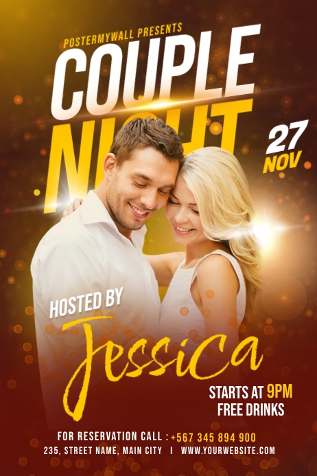 COUPLE NIGHT Template | PosterMyWall