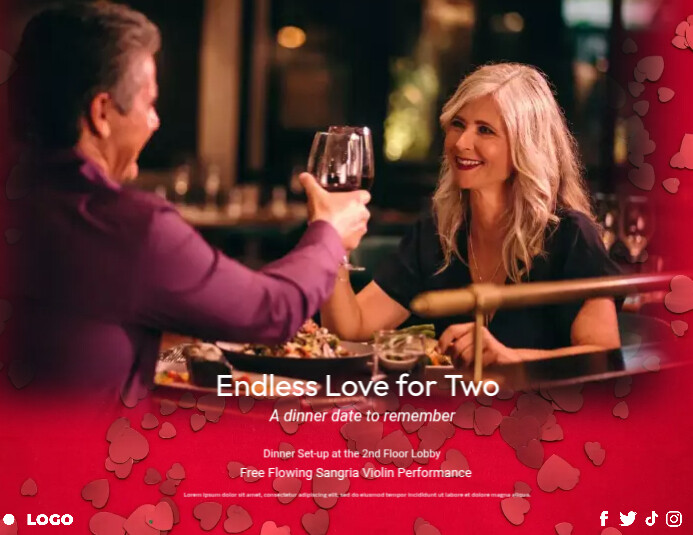 Couple Valentine's Dinner Date Template | PosterMyWall