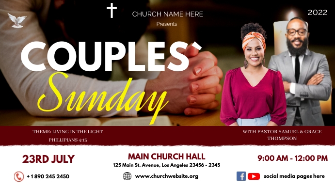Couples` Sunday poster Template | PosterMyWall
